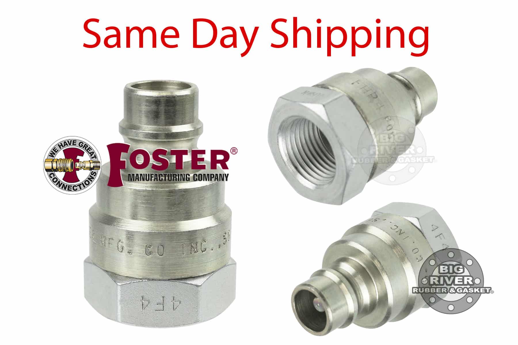 FHP4F4 Foster FH Series Female Thread Two Way Valved Plug | Big River ...