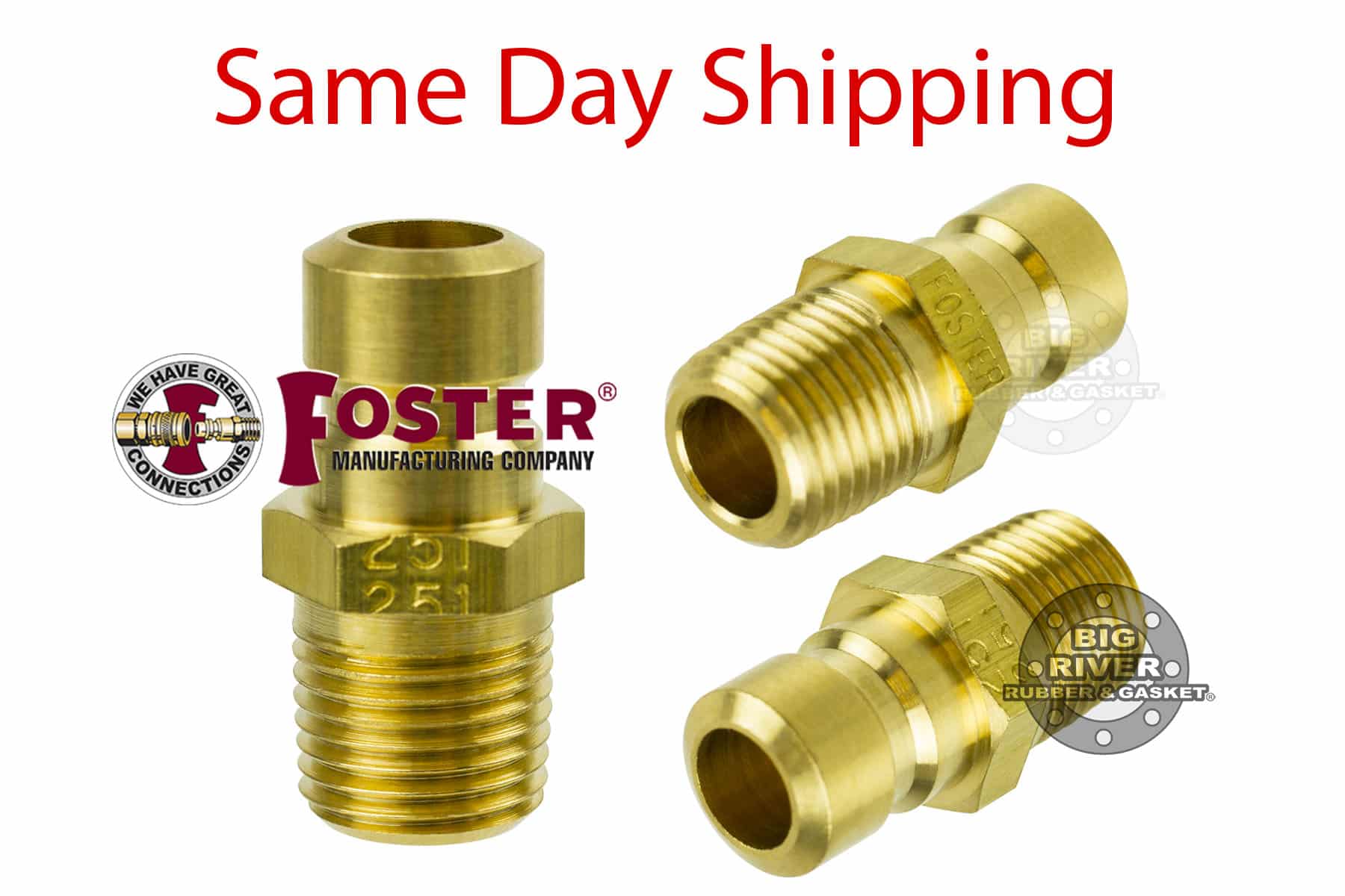 FP251 Foster FJT 1/4″ Series Male Thread Plug | Big River Rubber & Gasket