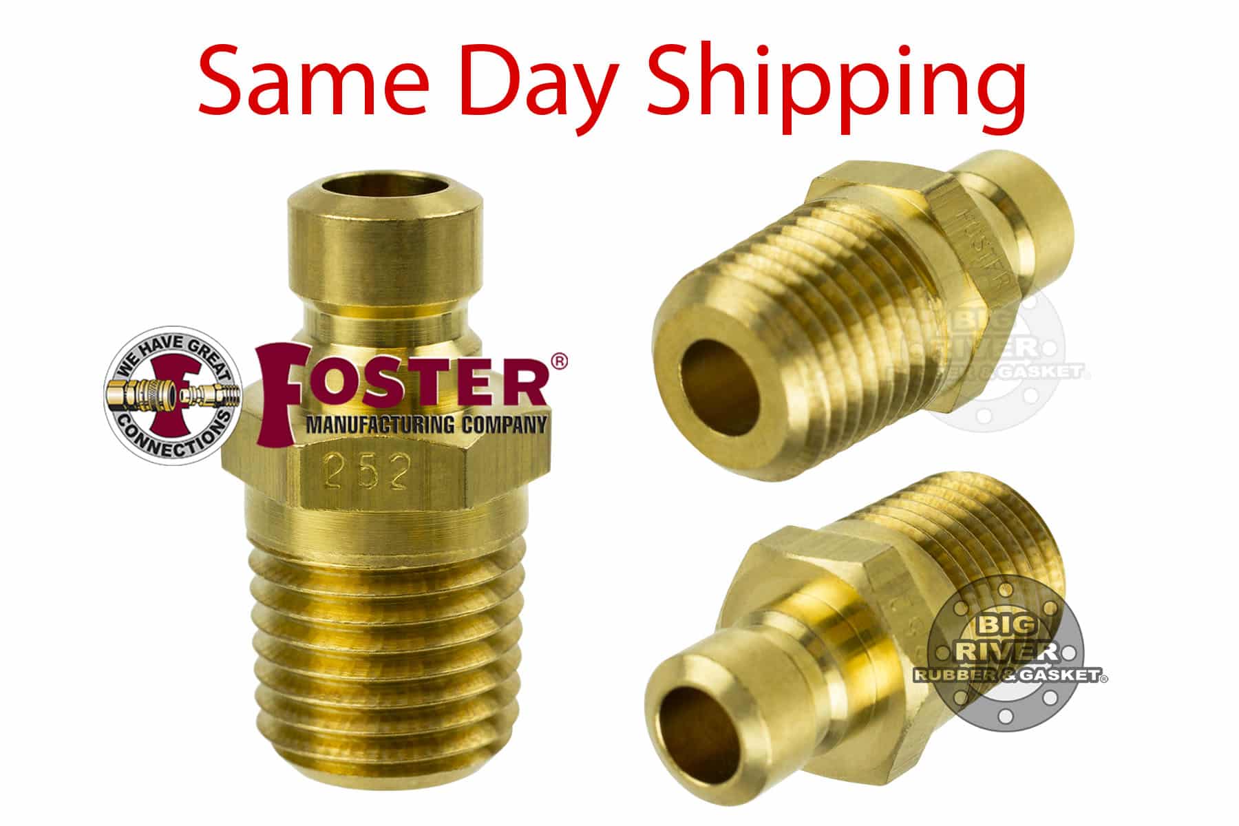 FP252 Foster FJT 1/4″ Series Male Thread Plug | Big River Rubber & Gasket