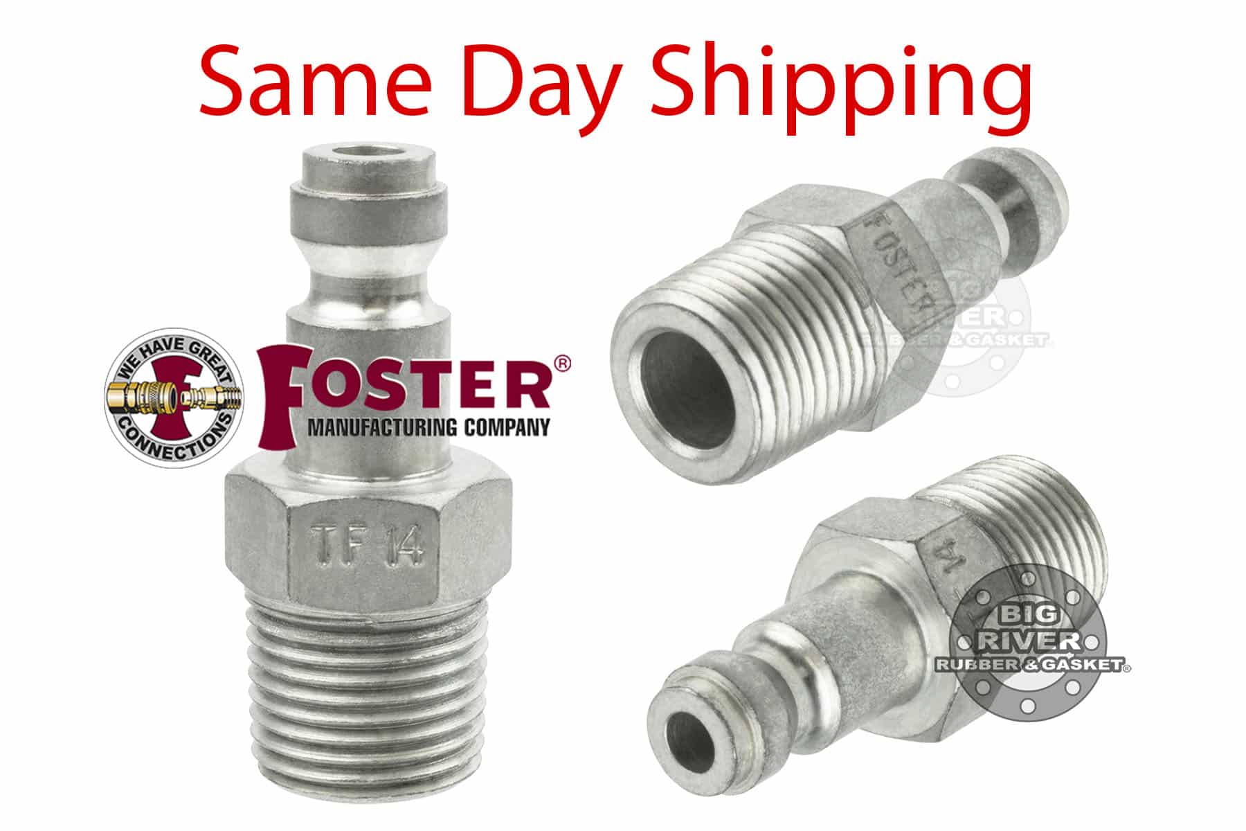 TF14 Foster TF Series 1/4″ Male Thread Plug | Big River Rubber & Gasket