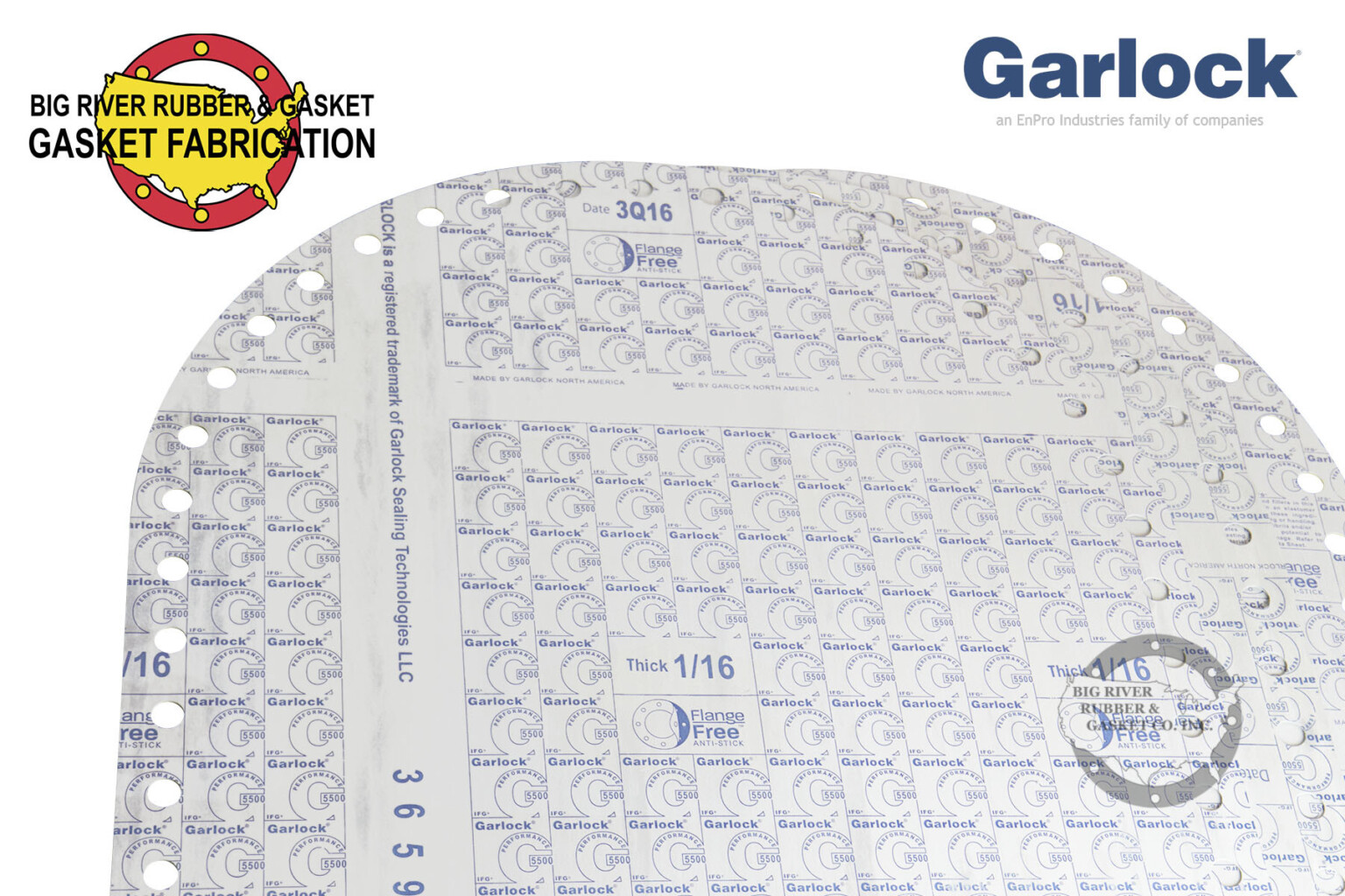 Garlock® Style IFG® Style 5500 Gaskets 1/16″ Thick | Big River Rubber ...