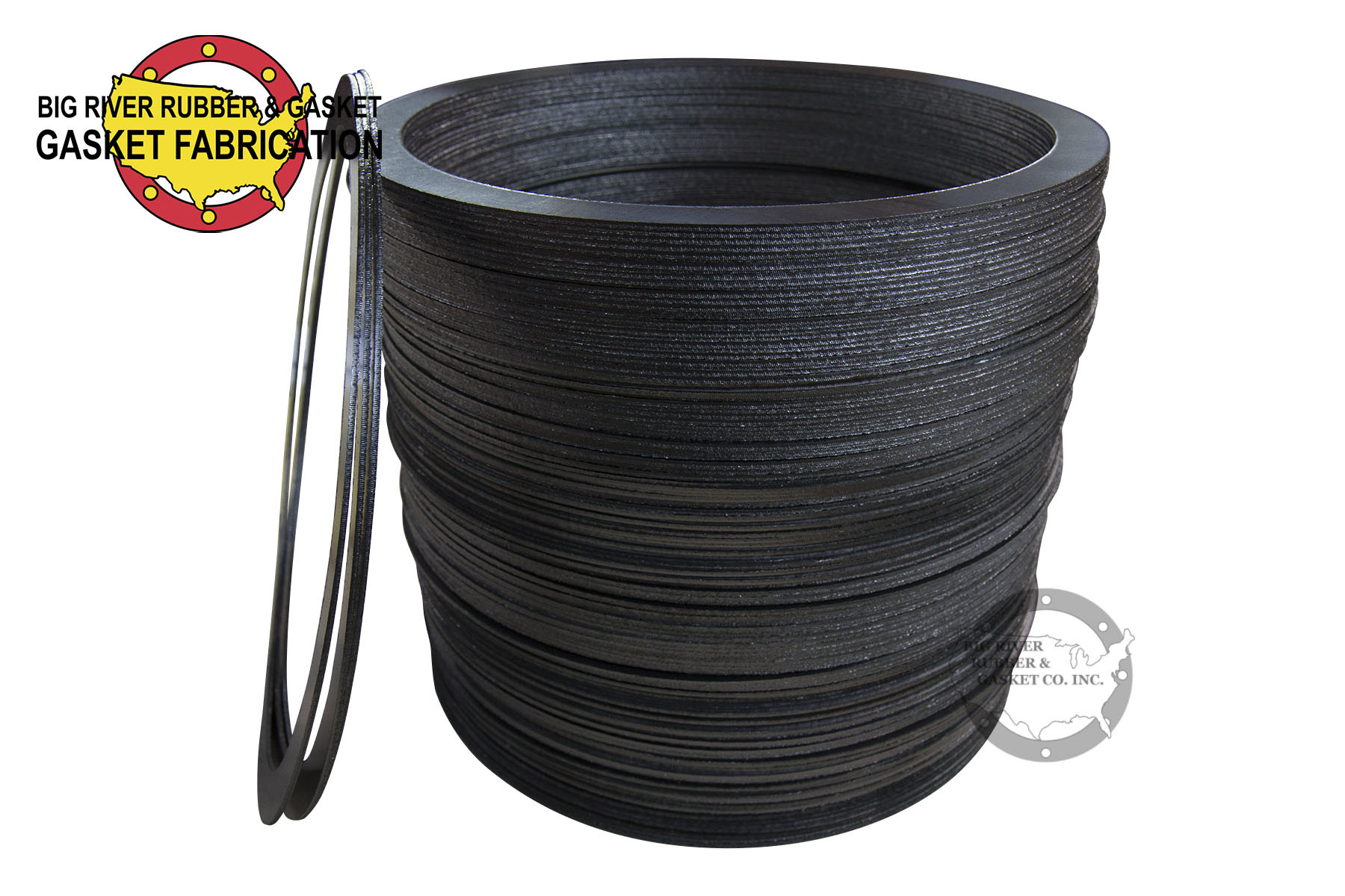Graphite Gaskets with Metal Shim Insert 1/16″ Thick | Big River Rubber ...