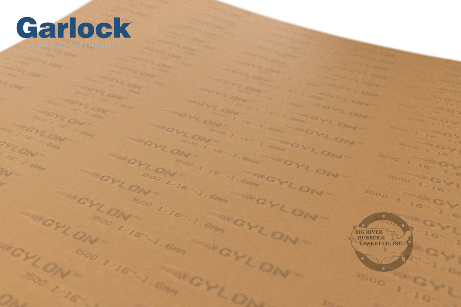 Garlock® Gylon® Style 3500 Gasket Material | Big River Rubber & Gasket