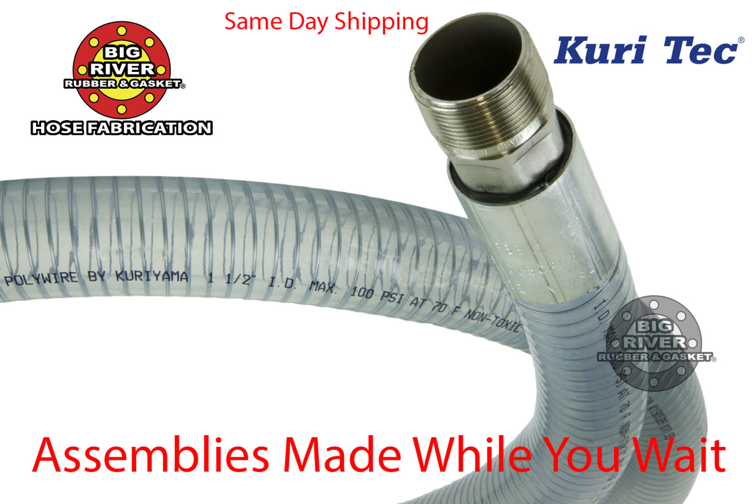Kuriyama Kuri Tec® Polywire® Hose Assembly | Big River Rubber & Gasket