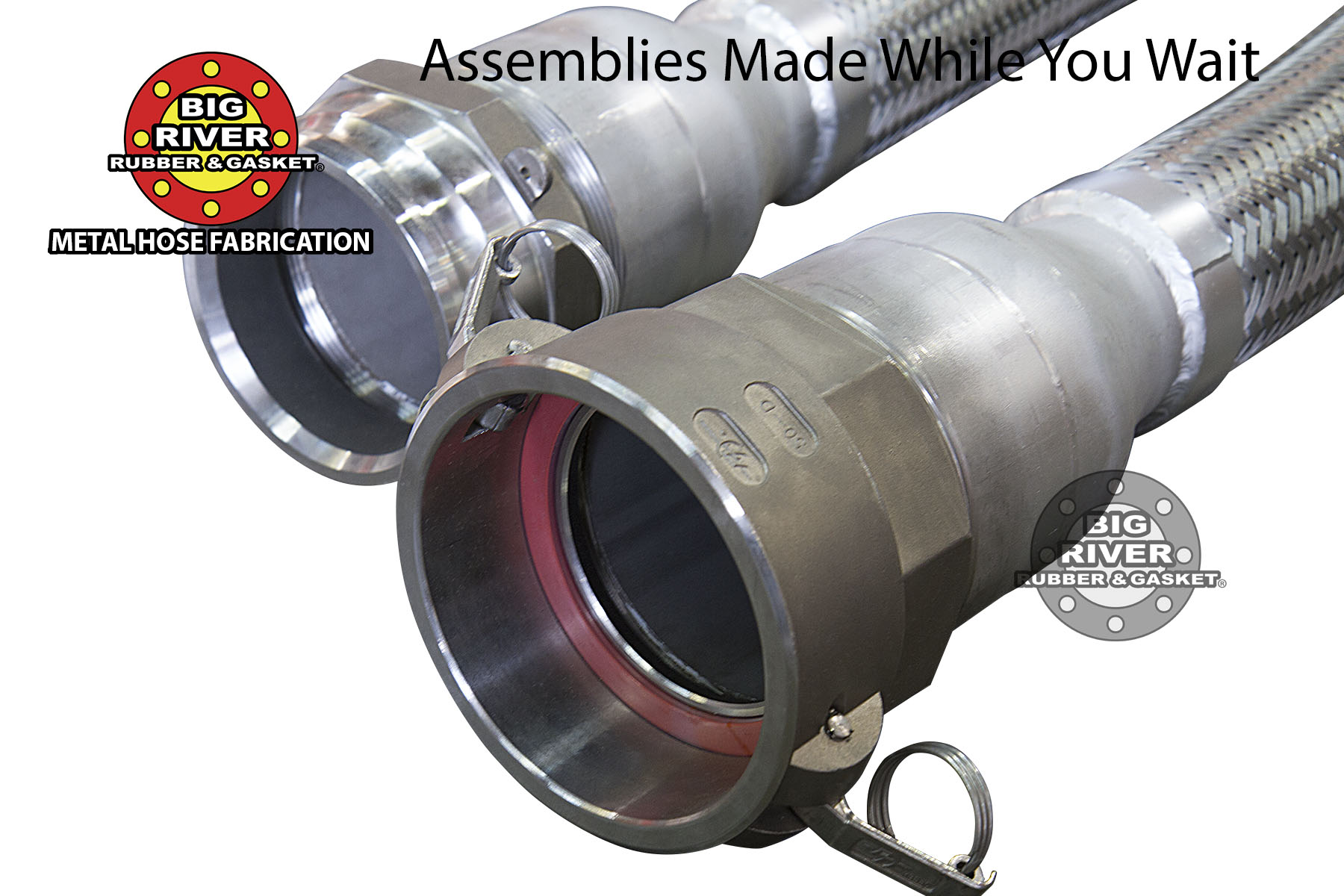 Metal Hose Assembly with Cam & Groove Ends | Big River Rubber & Gasket