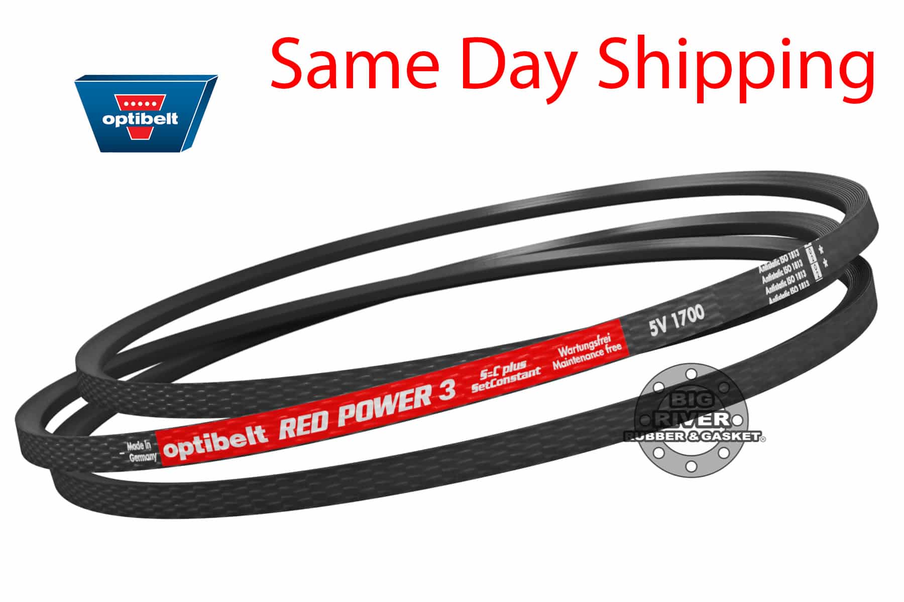 5VRP1700 Red Power V Belt Optibelt | Big River Rubber & Gasket