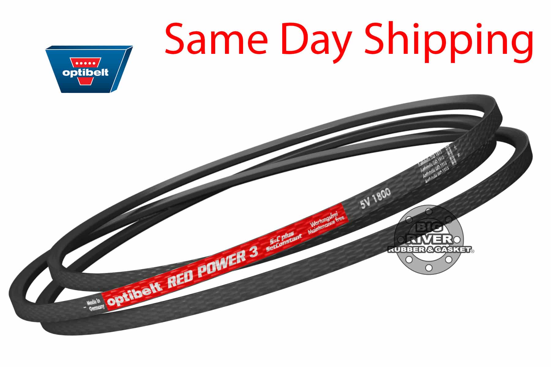 5VRP1800 Red Power V Belt Optibelt | Big River Rubber & Gasket