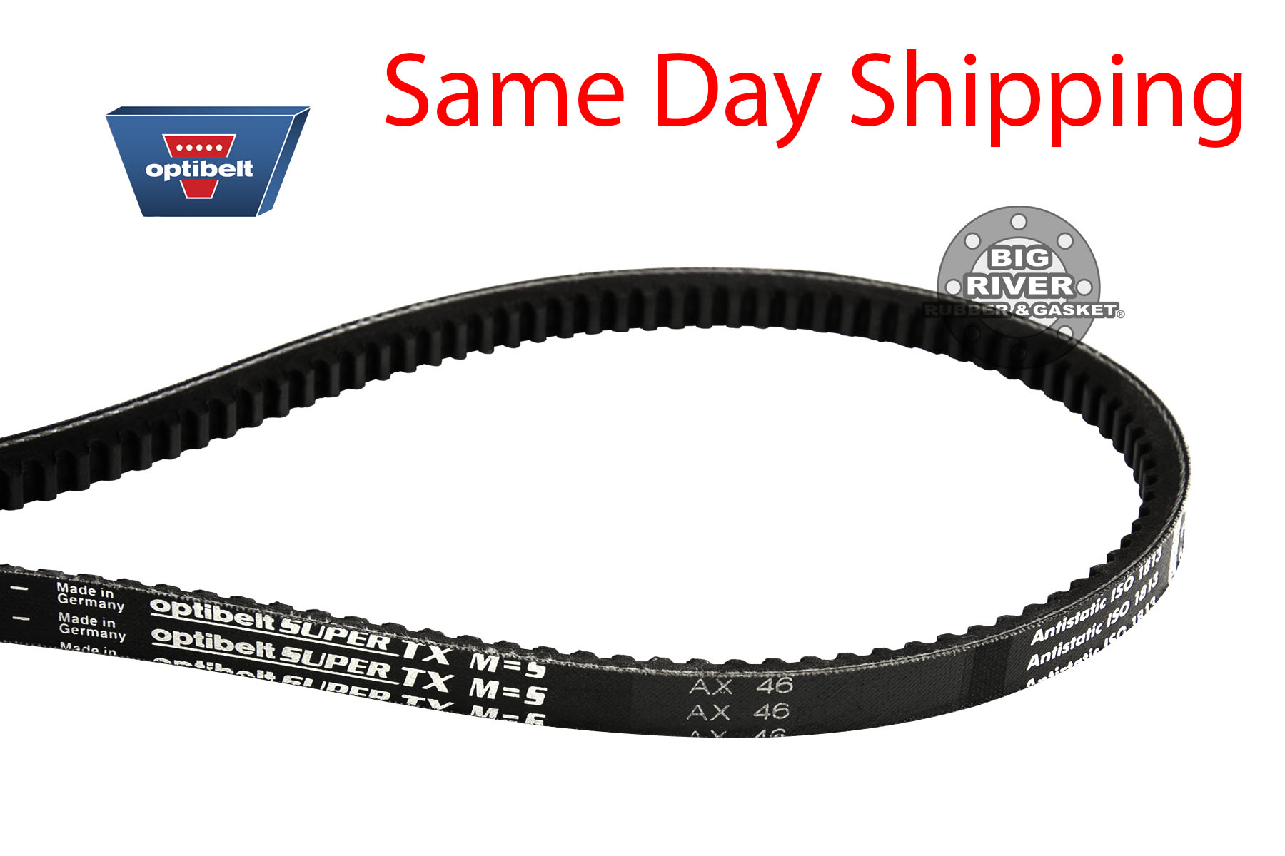 AX46 Cogged V Belt Optibelt | Big River Rubber & Gasket