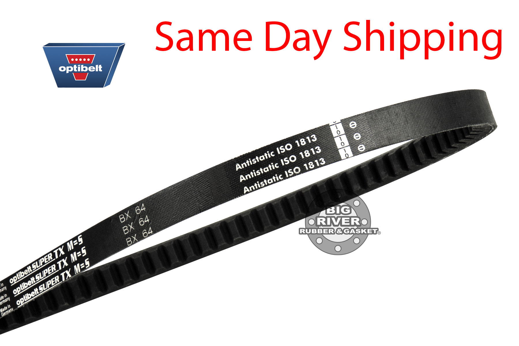 BX64 Cogged V Belt Optibelt | Big River Rubber & Gasket