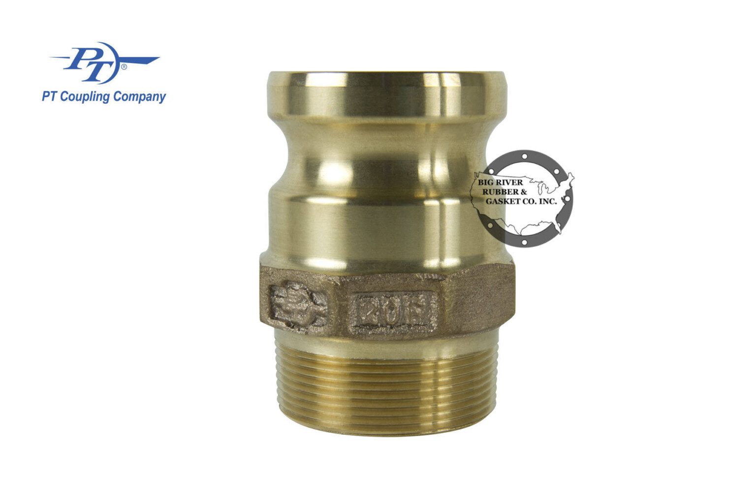 PT Coupling Brass Adapter 20F | Big River Rubber & Gasket