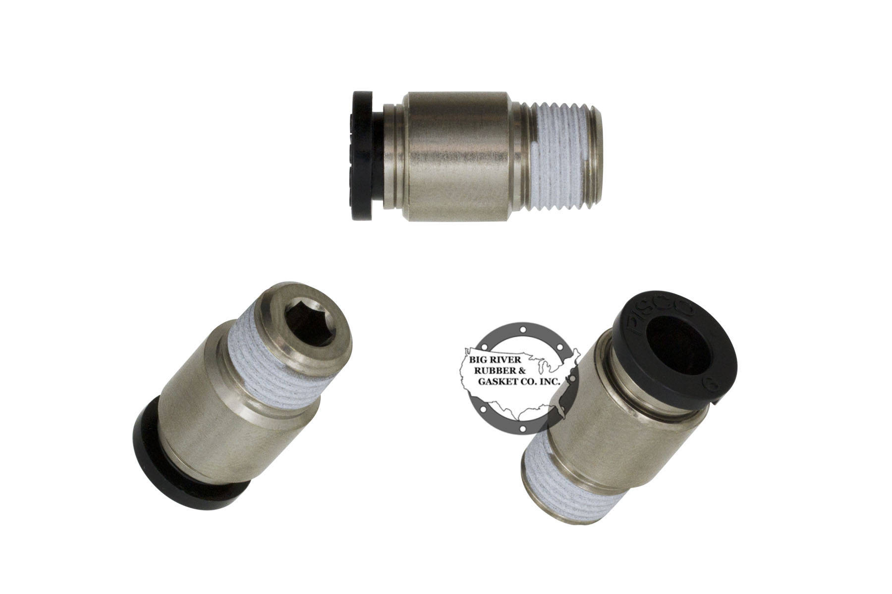 Pisco Hex Holed Straight Tube Fitting POC 6-01 | Big River Rubber & Gasket