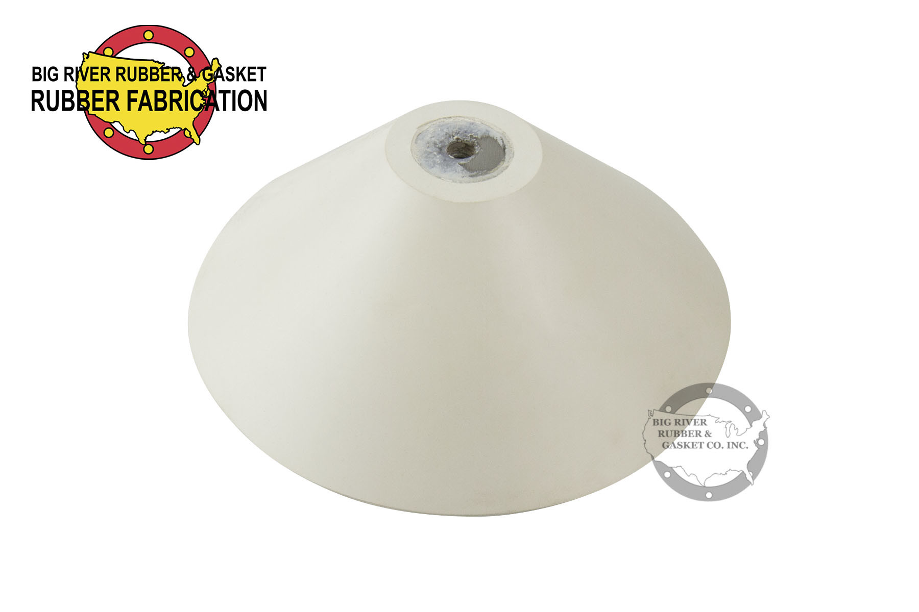White Rubber Covered Metal Cone | Big River Rubber & Gasket