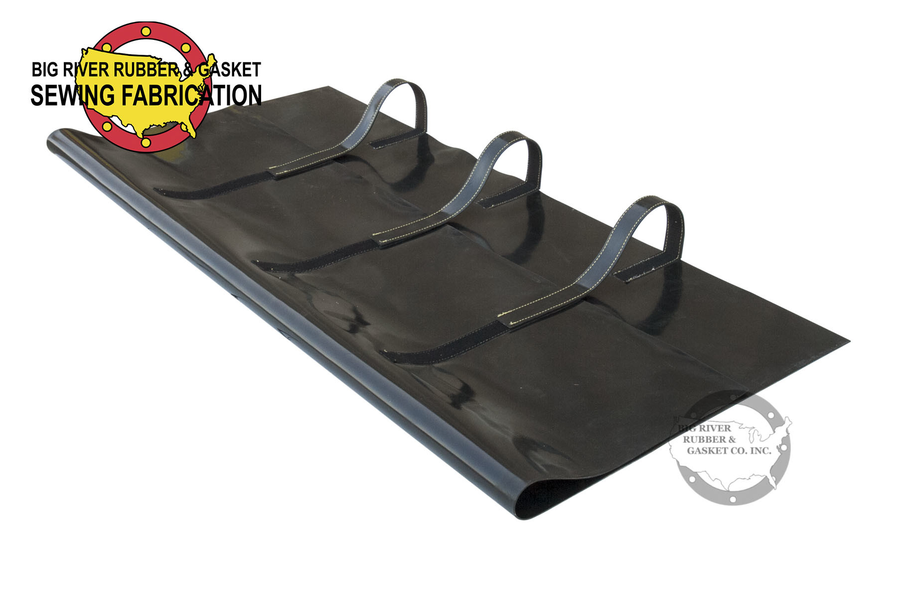 Rubber Cover with Sewn Velcro Straps | Big River Rubber & Gasket