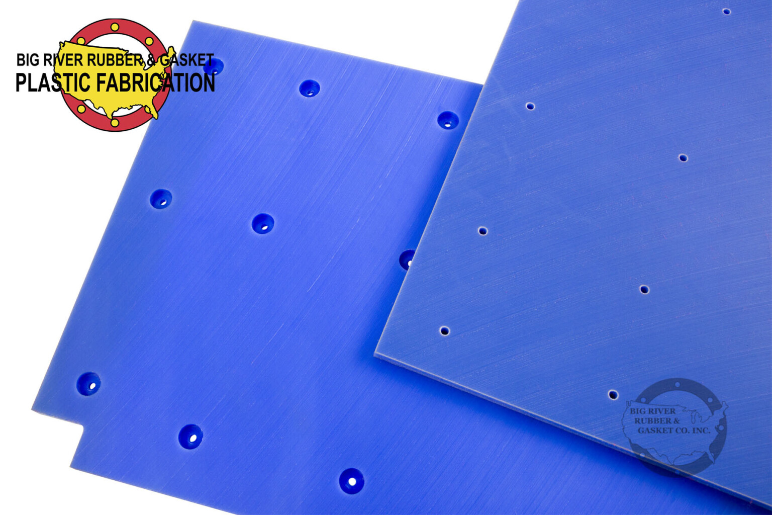 Custom Blue UHMW Plastic Part | Big River Rubber & Gasket