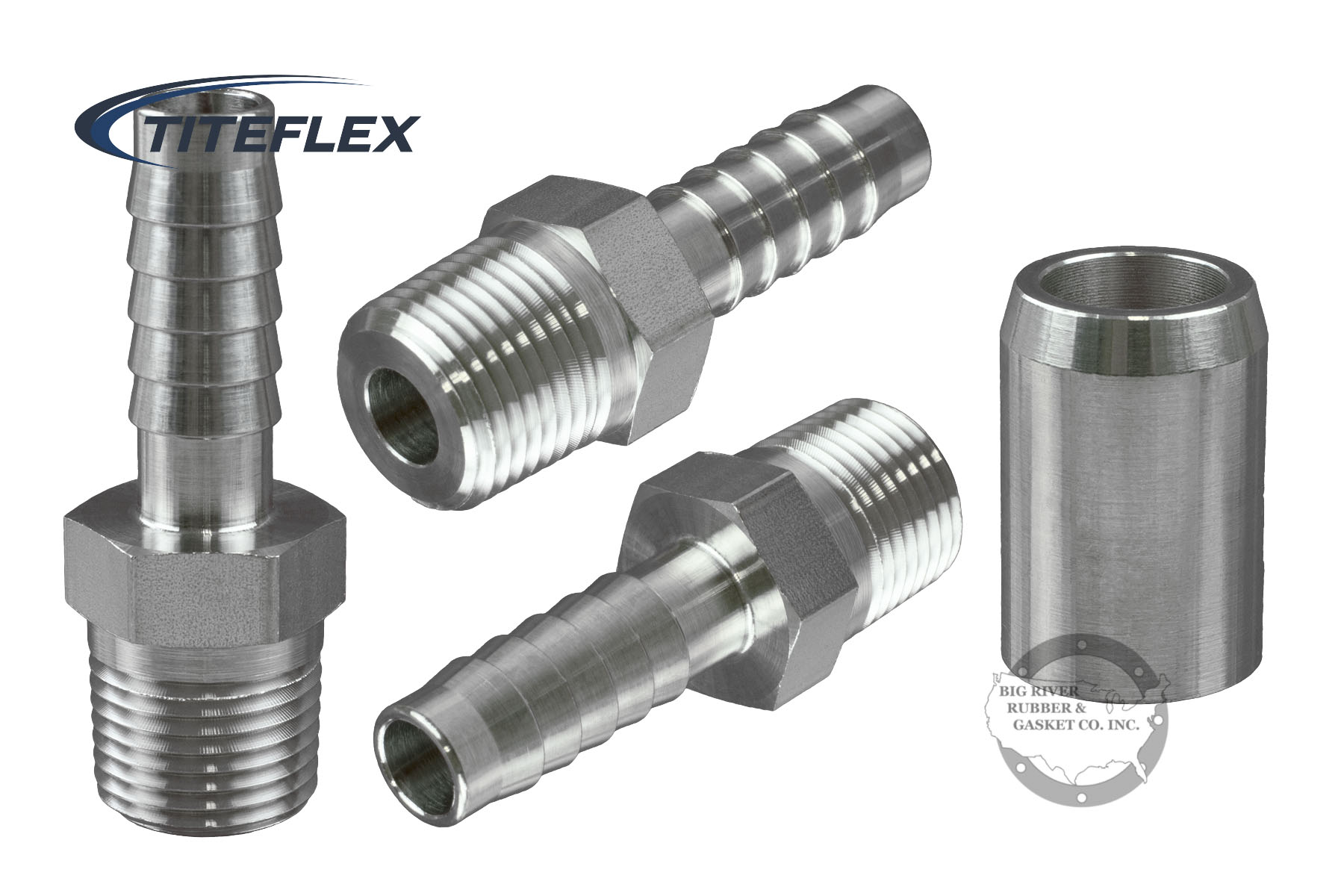 TITEFLEX® Male Pipe Convoluted Hose Fitting Y53308-100 | Big River ...